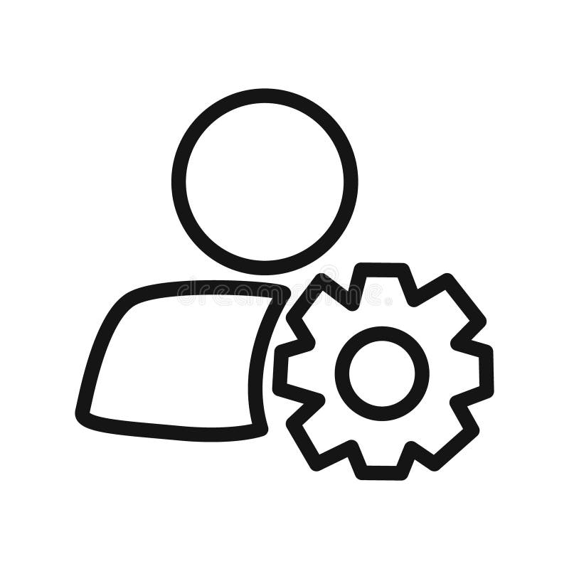 Administrator Icon Linear Vector Graphics Sign Stock Illustration ...