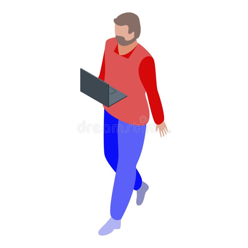 It Administrator Laptop Icon, Isometric Style Stock Vector ...