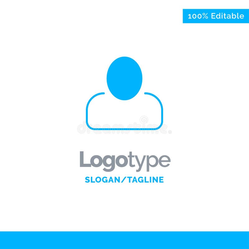 Administrator, Man, User Blue Solid Logo Template. Place for Tagline ...
