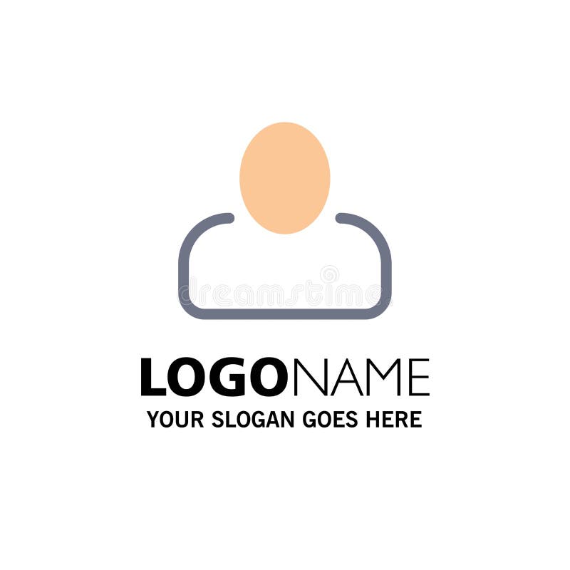 Administrator, Man, User Business Logo Template. Flat Color Stock ...