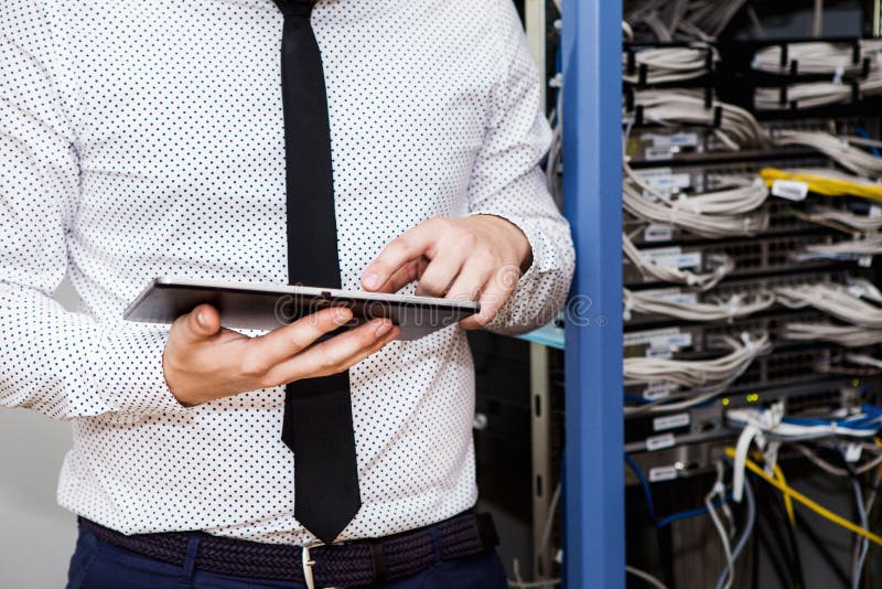 It Administrator at the Server Stock Photo - Image of provider ...