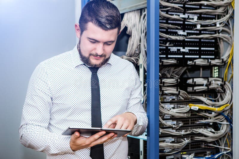 It Administrator at the Server Stock Image - Image of access ...