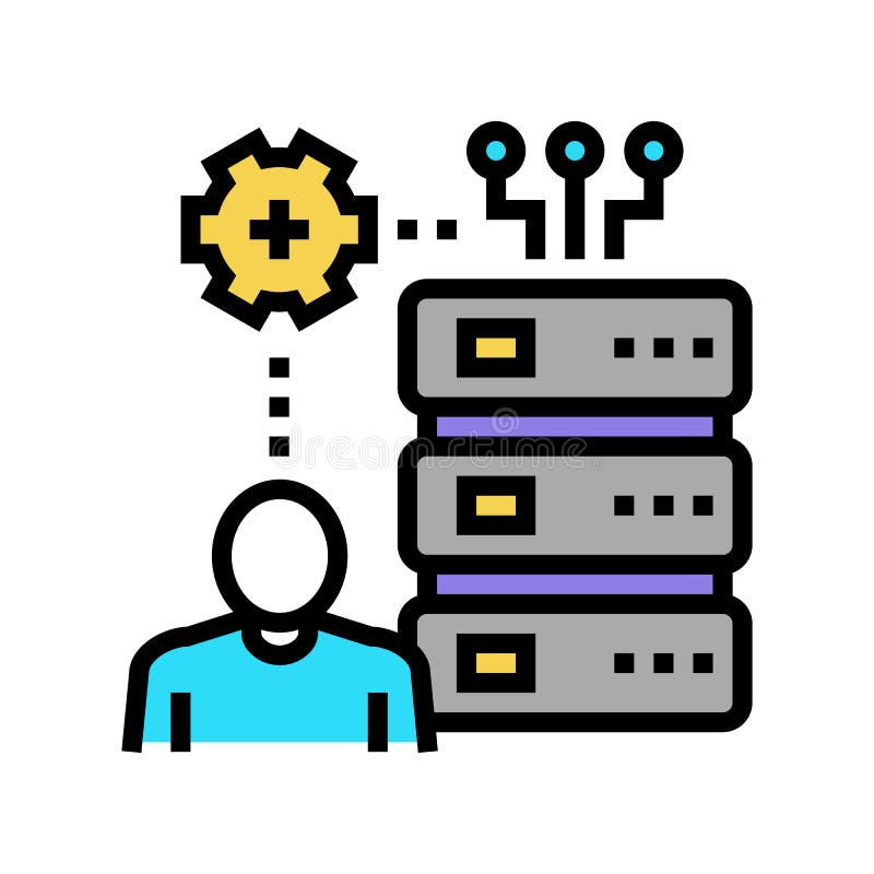 Administrator System Color Icon Vector Illustration Stock Illustration ...