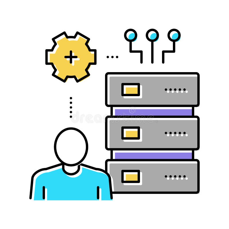 Administrator System Color Icon Vector Illustration Stock Vector ...