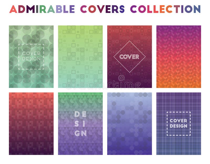 Admirable Covers Collection. Stock Vector - Illustration of flyer ...