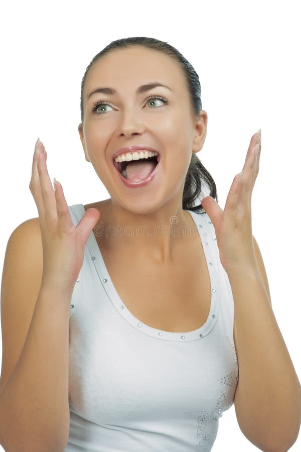 Admiration photo stock. Image du fille, émotions, fermer - 21043424