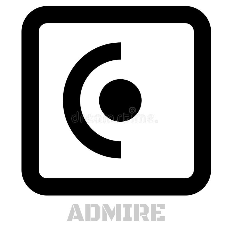 Admire Concept Icon on White Stock Vector - Illustration of symbol ...