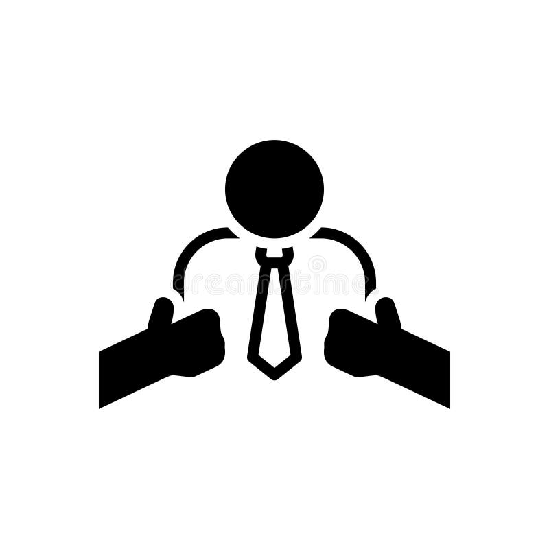 Black Solid Icon for Admire, Applaud and Appreciate Stock Vector ...