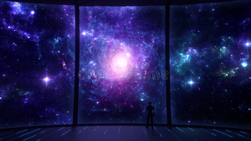 Admiring a Swirling Spiral Galaxy in Outer Space - Loop Landscape ...