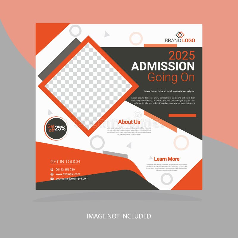 Admission Social Media Post Design for 2025 Stock Vector - Illustration ...