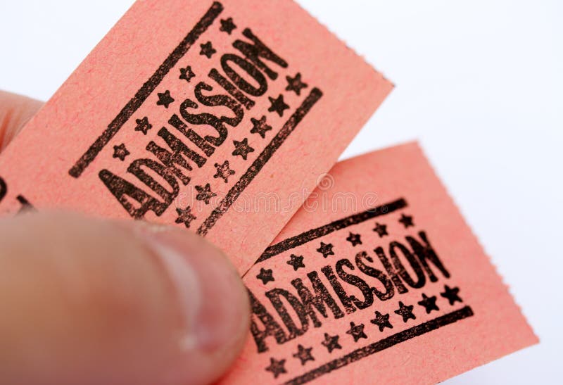 Two admission tickets stock image. Image of event, isolated - 3396925