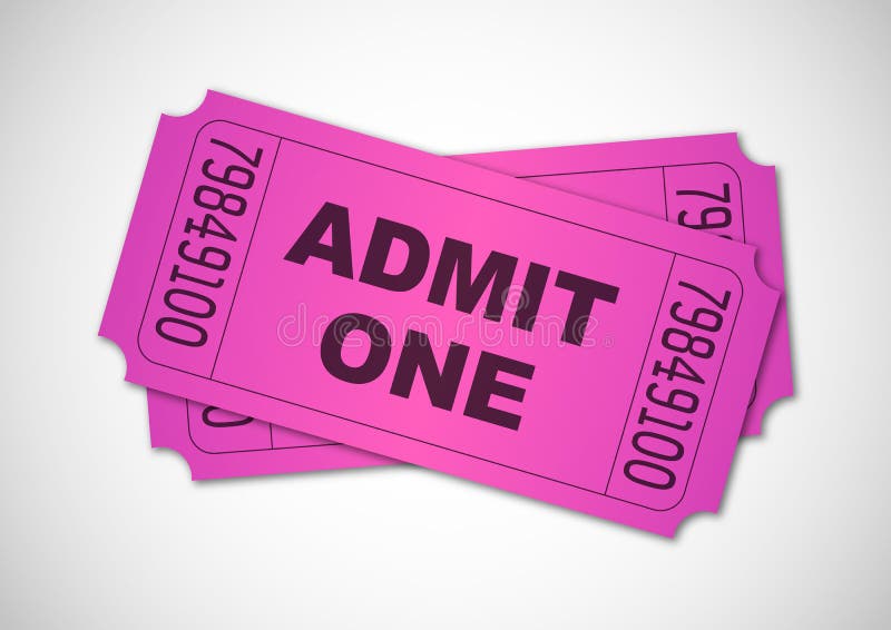 Admit one stock vector. Illustration of ticket, access - 17542972