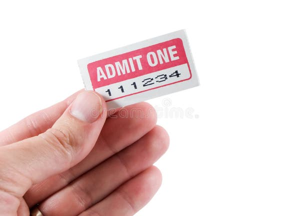 Admit One stock photo. Image of token, hand, receipt, hold - 2609968