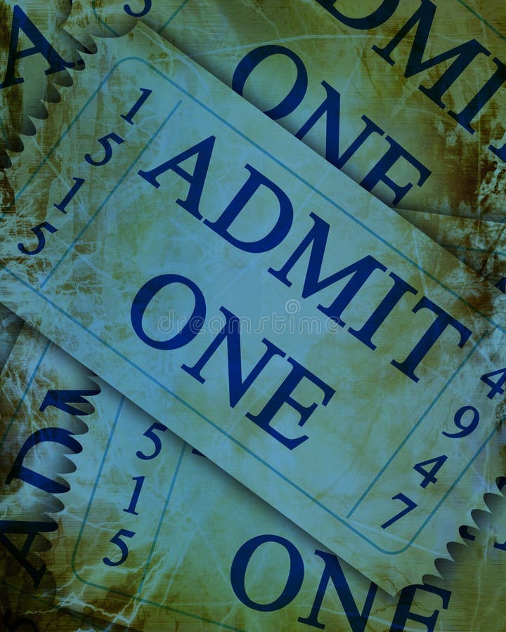 Admit One Tickets Collection Stock Vector - Illustration of amusement ...