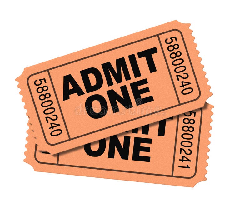 Admit one movie tickets stock image. Image of admit, stub - 14070721