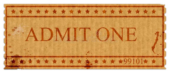 Admit one ticket stock illustration. Illustration of admit - 15937818
