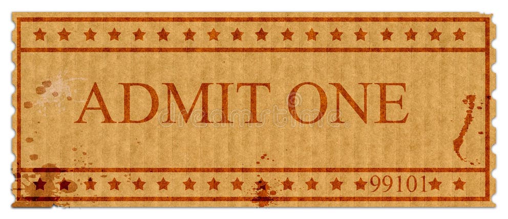 Admit one ticket stock illustration. Illustration of admit - 15937818