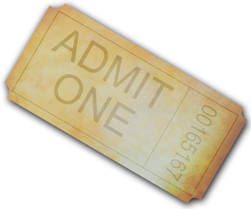 Admit one ticket for event stock illustration. Illustration of admit ...