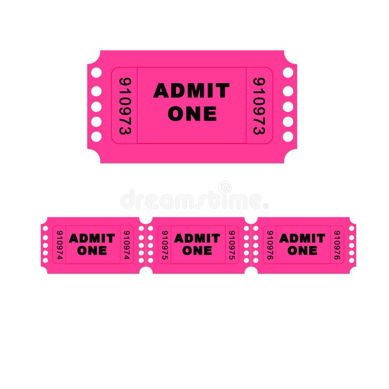 Admit One Ticket Stock Illustrations – 5,688 Admit One Ticket Stock ...