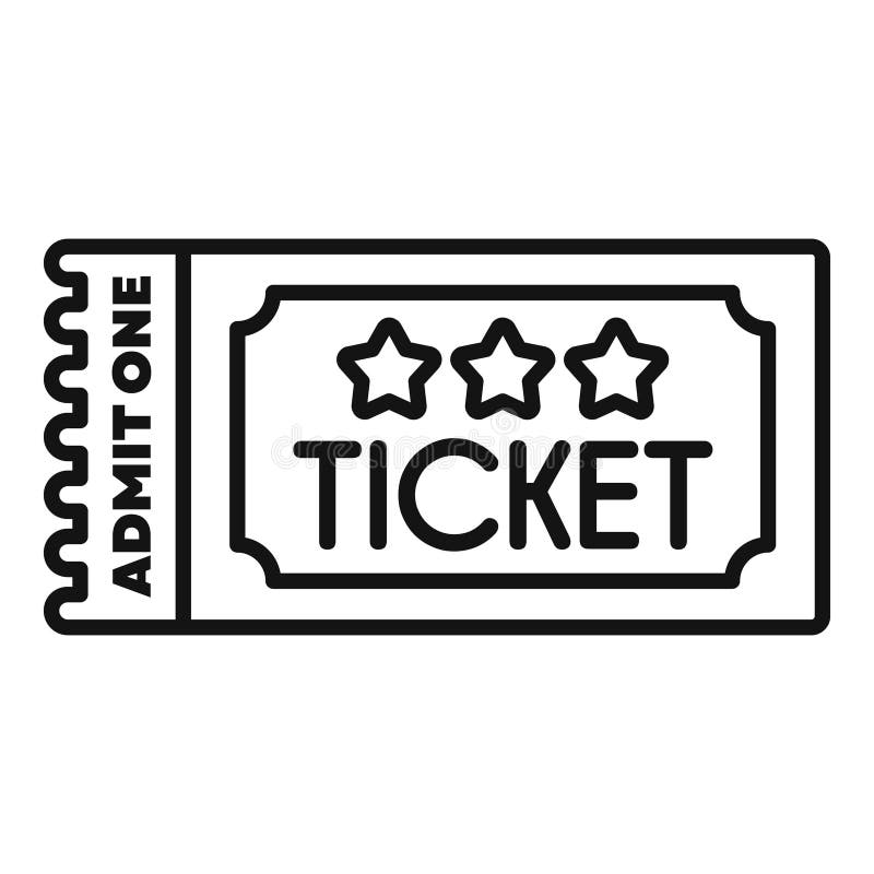 Admit One Ticket Representing Attending Event with Three Stars for ...