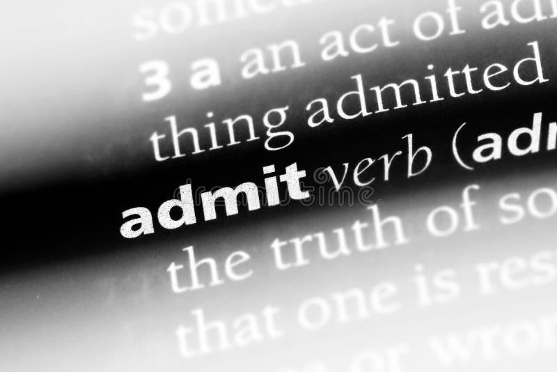 Admit stock image. Image of idea, admit, macro, dictionary - 114405939