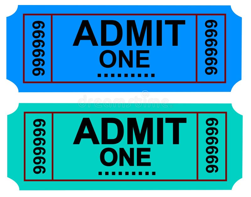 Admita el boleto stock de ilustración. Ilustración de admita - 1231628