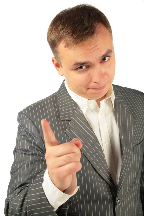 Admonishing Businessman by Finger Stock Photo - Image of businessman ...