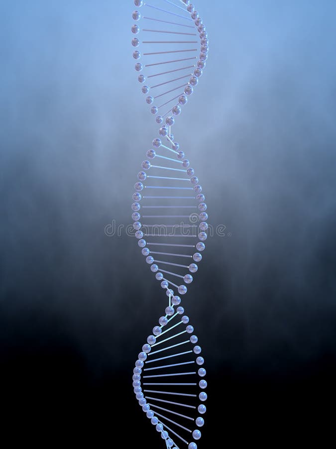 Brins D'ADN Au-dessus Du Fond Blanc Illustration Stock - Illustration ...