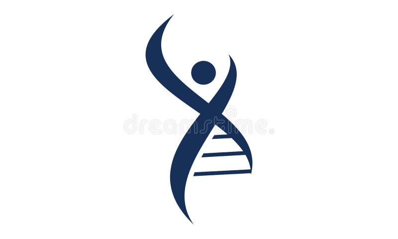 ADN Humano Logo Design Template Ilustração do Vetor - Ilustração de ...