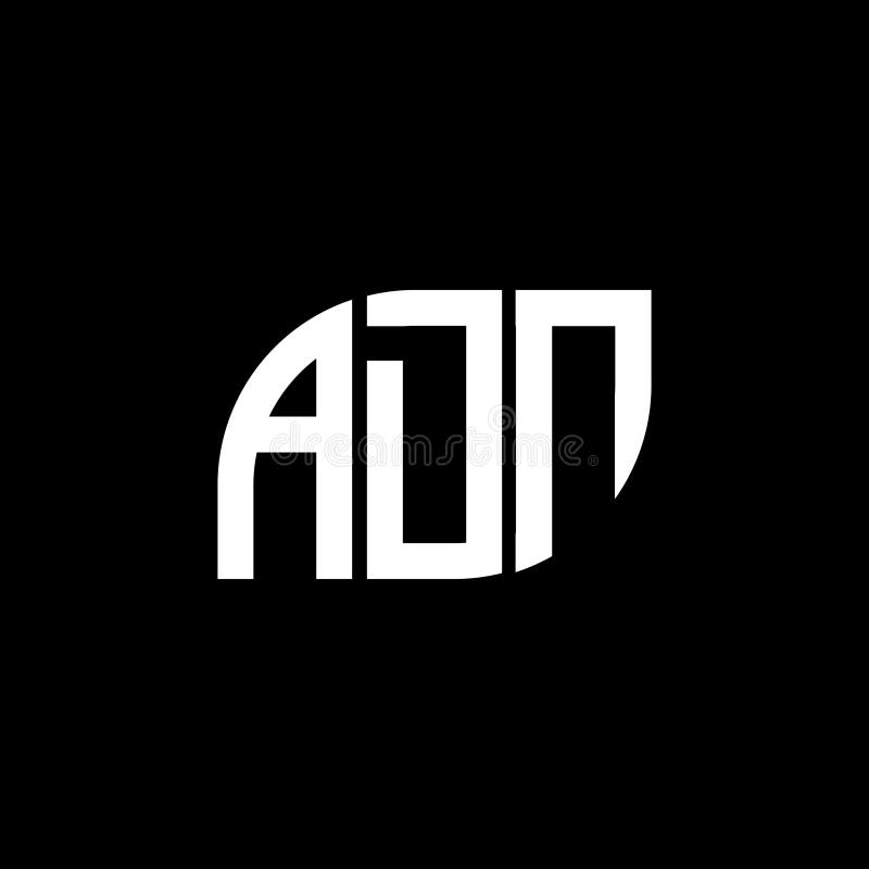 ADN Letter Logo Design on Black Background.ADN Creative Initials Letter ...