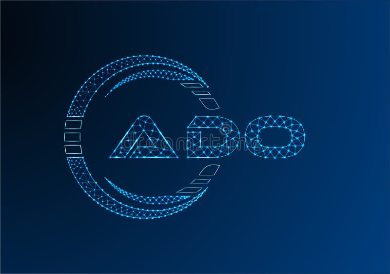 ADO Low Poly Letter Logo Vector Design. Stock Illustration ...