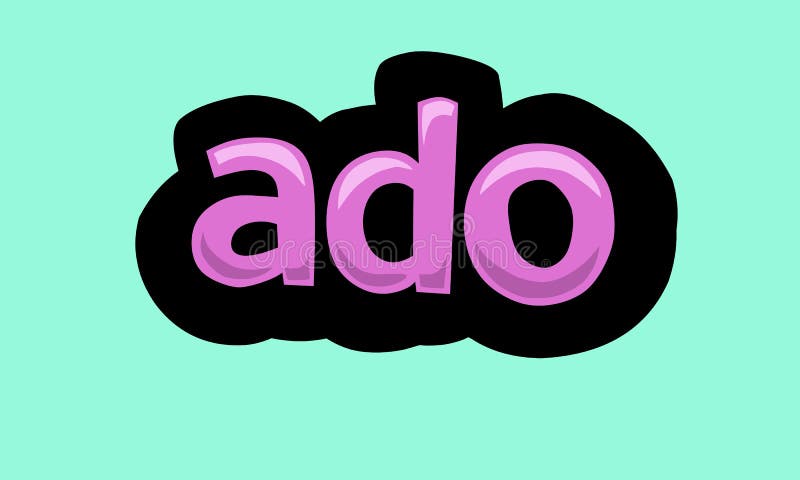 ADO Writing Vector Design on a Blue Background Stock Vector ...