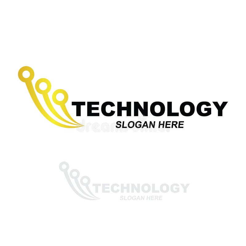 Technology Logo Simple Tech Design Stock Illustration - Illustration of ...