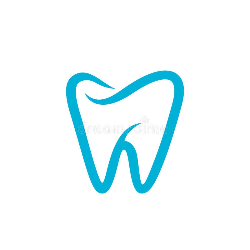 Unique Tooth Outline in Blue Color Editorial Photography - Illustration ...