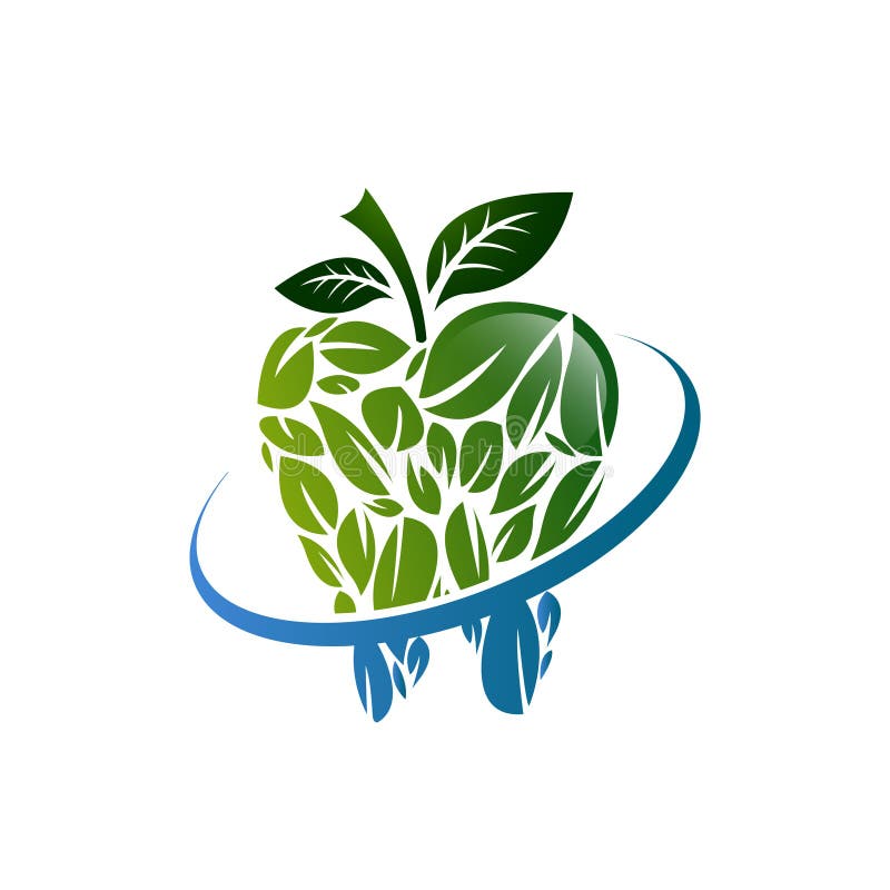 Green Tooth Leaves Logo Symbol Stock Vector - Illustration of versatile ...