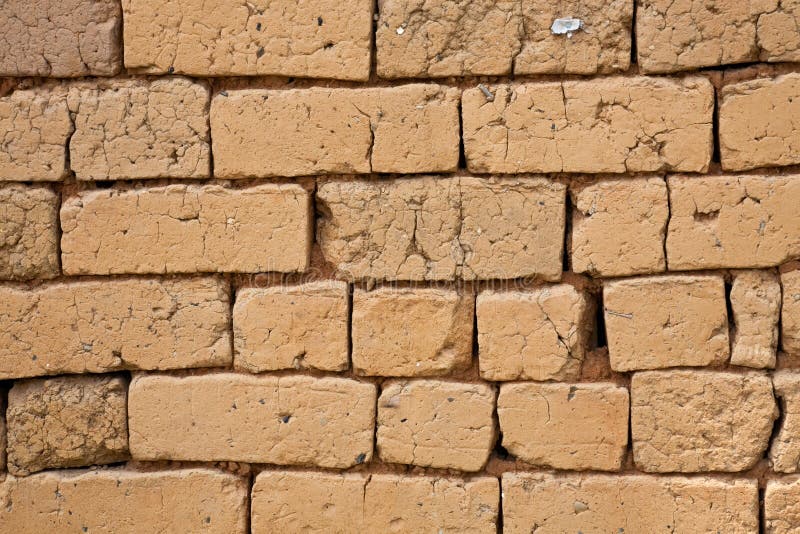 Adobe brick wall stock photo. Image of block, construction - 16404784