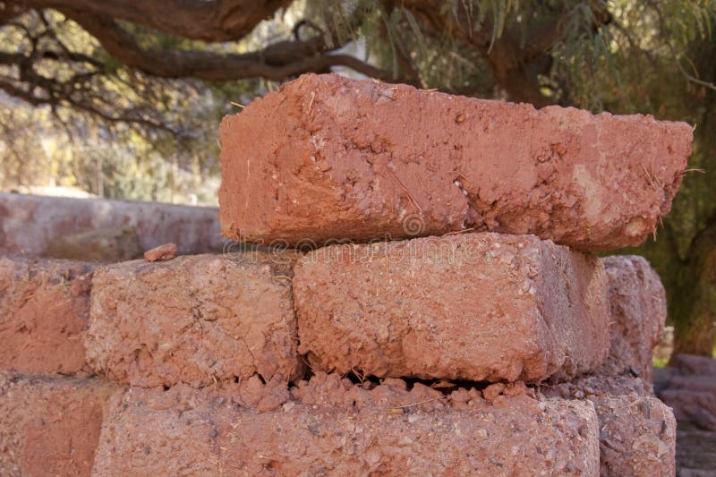 Adobe Bricks - Sustainable Building Materials 2 Stock Image - Image of ...