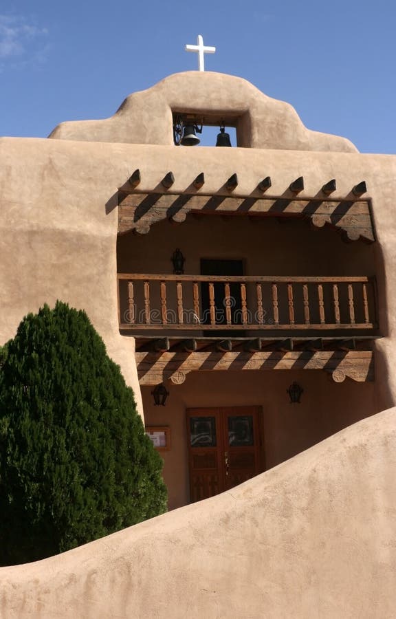 Adobe church stock image. Image of bells, mexico, adobe - 69052047