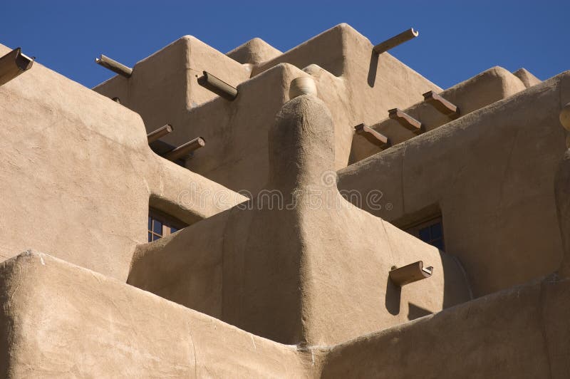 Adobe constructed building stock photo. Image of supports - 4555924