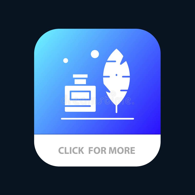 Adobe, Feather, Inkbottle, American Mobile App Button. Android and IOS ...