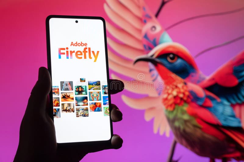 Adobe Firefly Logo on Screen. AI Art Generator Editorial Stock Image ...