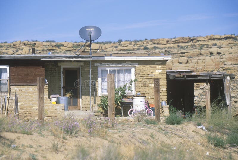 Adobe Home with Satellite Dish Editorial Photo - Image of states ...