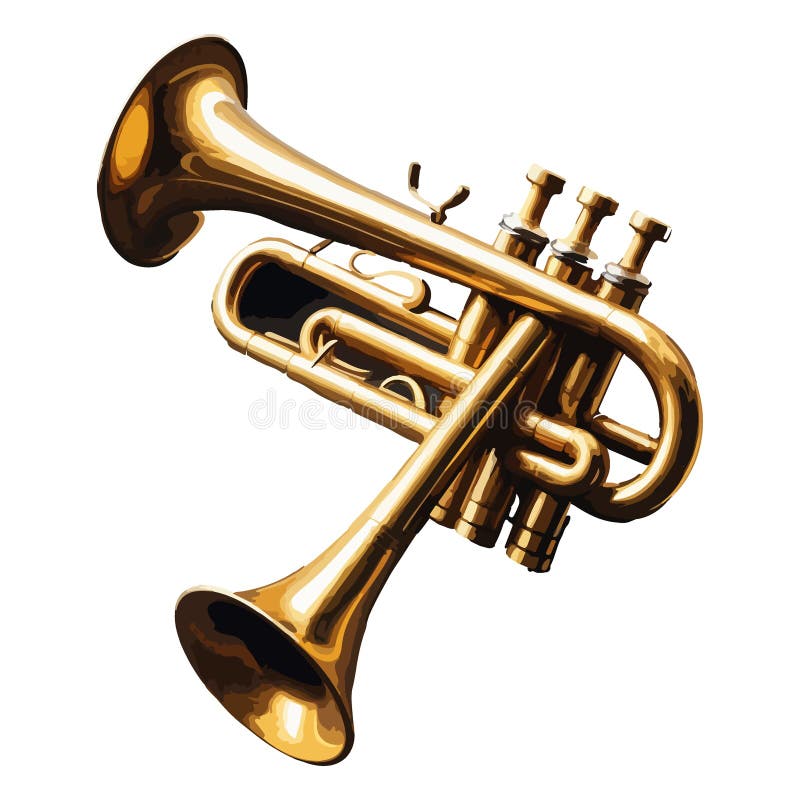 A Illustration Vector Logo Symbol Image of a Trumpet Stock Illustration ...