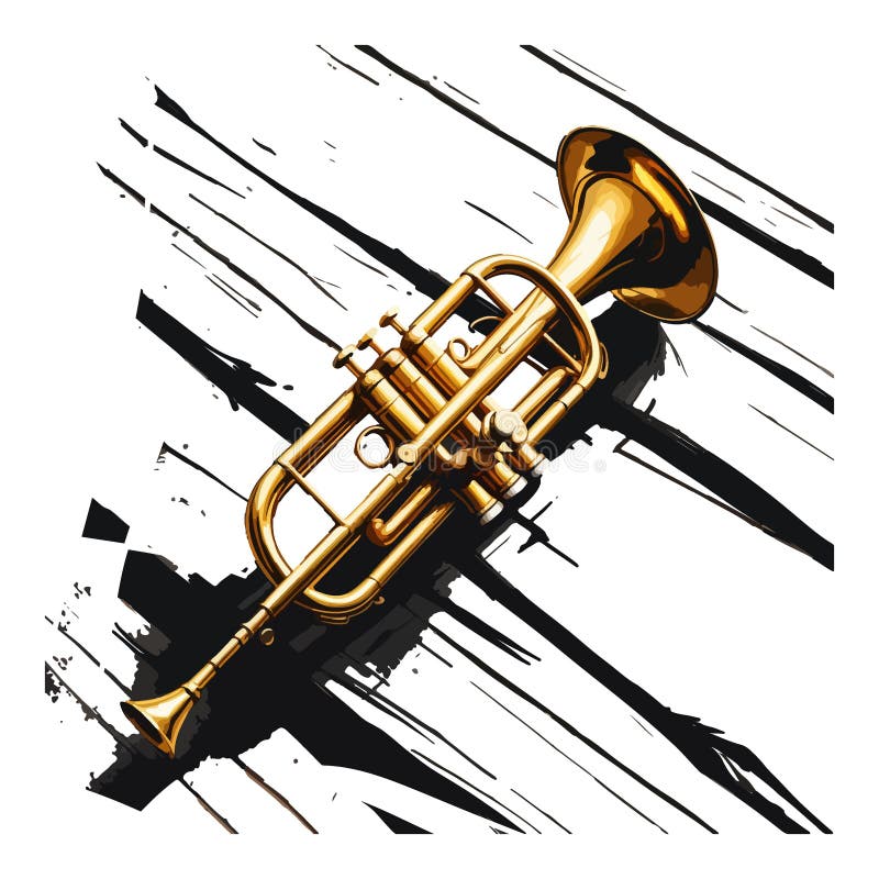 A Illustration Vector Logo Symbol Image of a Trumpet Stock Illustration ...