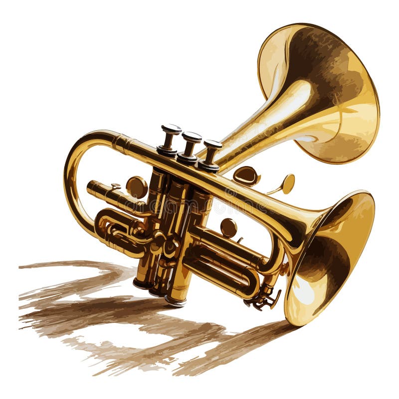 A Illustration Vector Logo Symbol Image of a Trumpet Stock Image ...