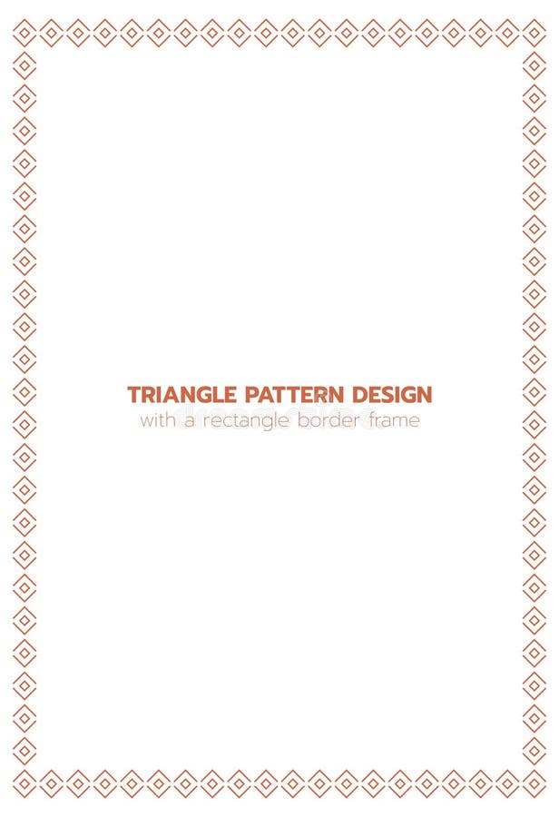 Triangle Pattern Design with a Rectangle Border Frame Stock Vector ...