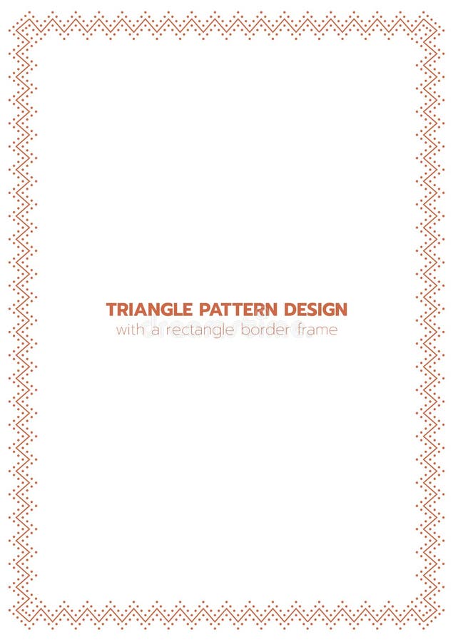 Triangle Pattern Design with a Rectangle Border Frame, Decoration and ...