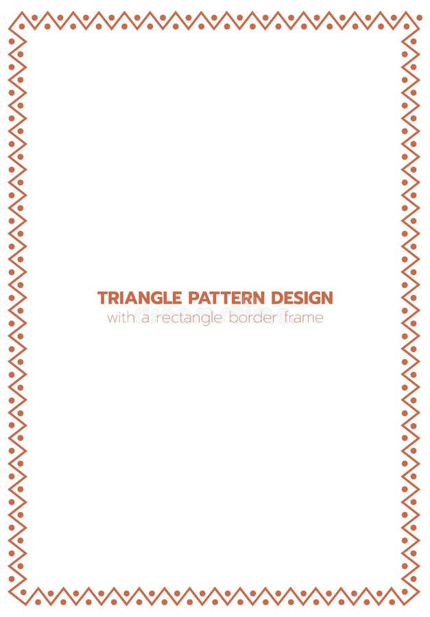 Triangle Pattern Design with a Rectangle Border Frame, Decoration and ...