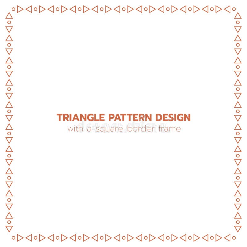 Triangle Pattern Design with a Square Border Frame, Decoration and ...