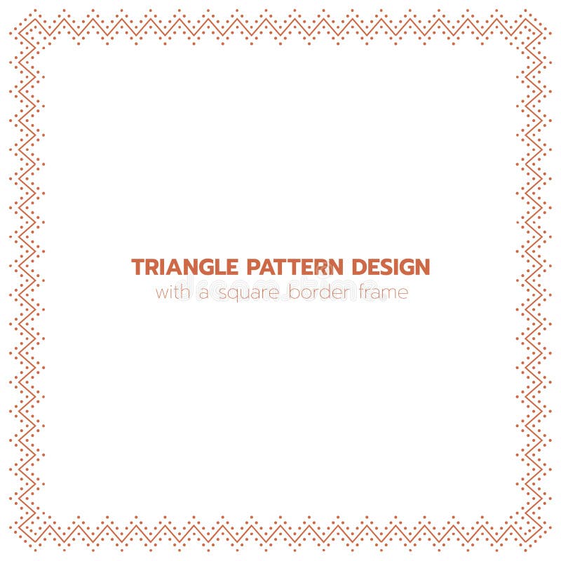 Triangle Pattern Design with a Square Border Frame, Decoration and ...